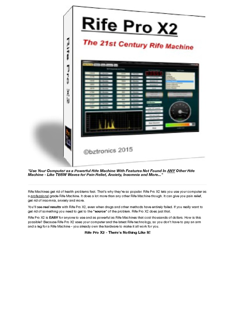 Rife Pro X2 Rife Machine | PDF | Cancer | Frequency