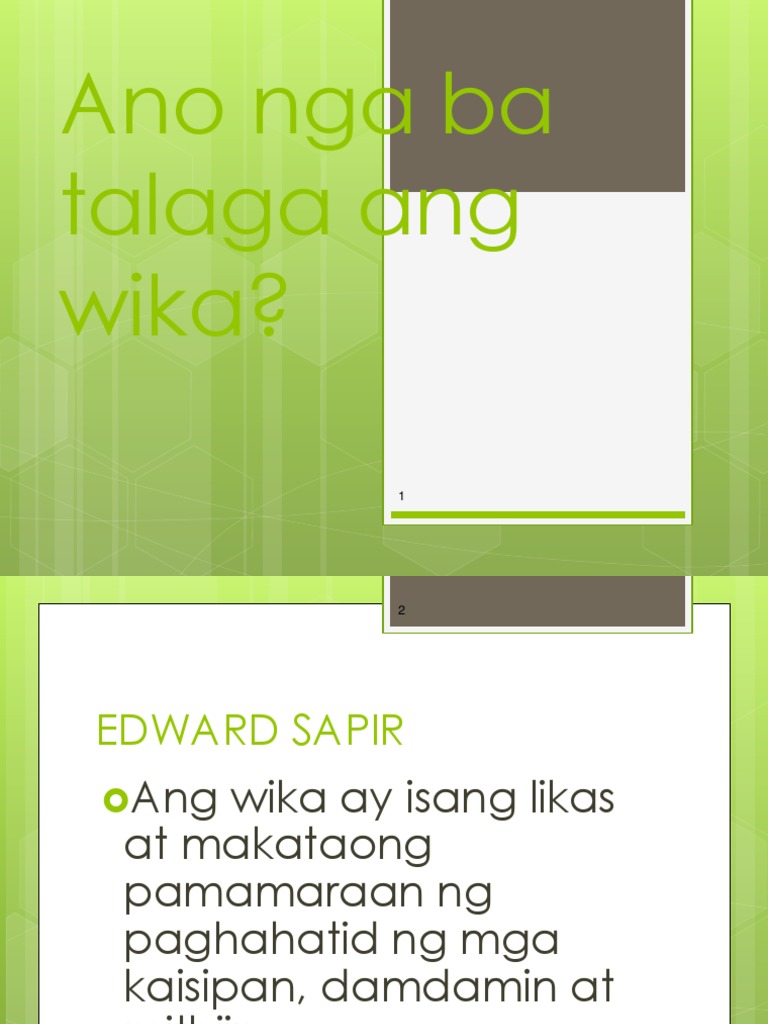 Ano Ba Ang Wika | PDF