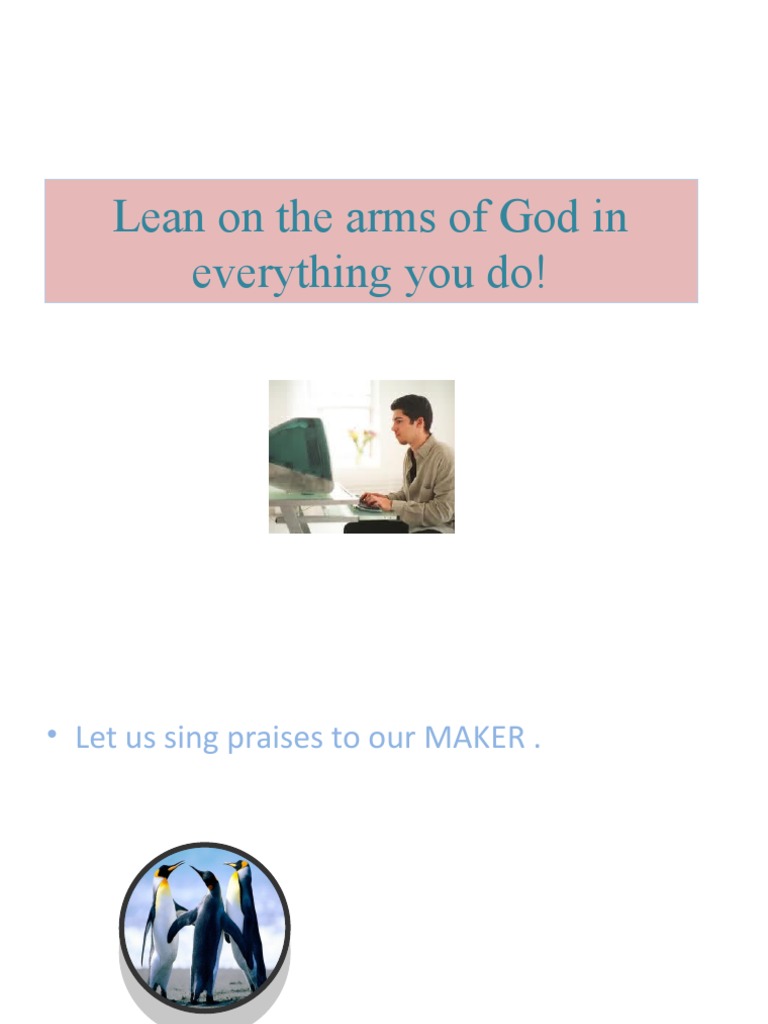 Lean On The Arms of God in Everything | PDF