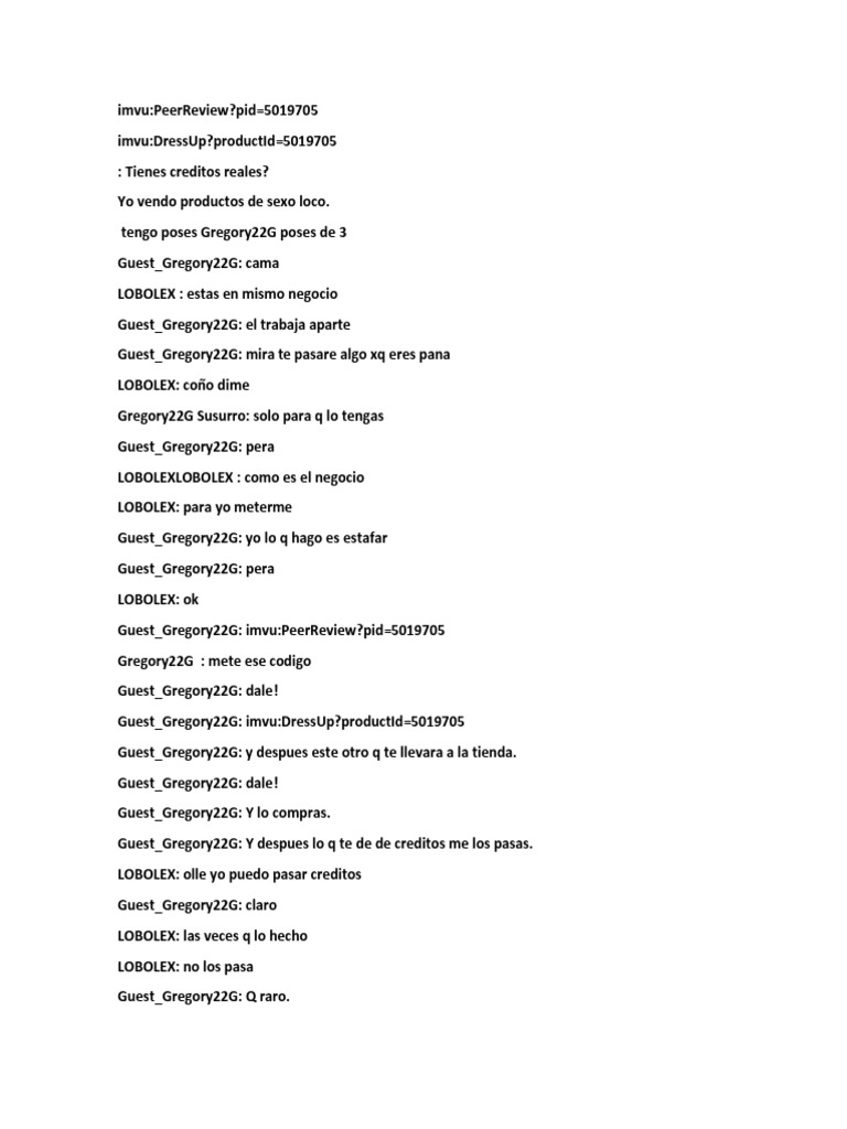 Codigos de Imvu | PDF | Ocio