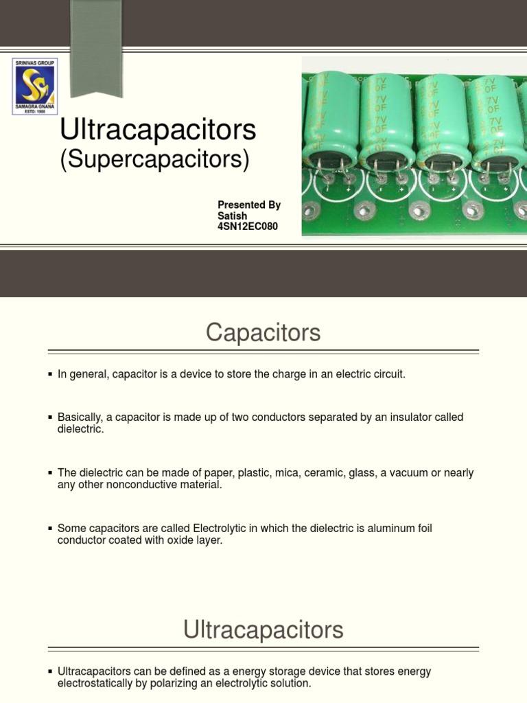 Ultracapacitors (Supercapacitors) | PDF | Capacitor | Energy Storage