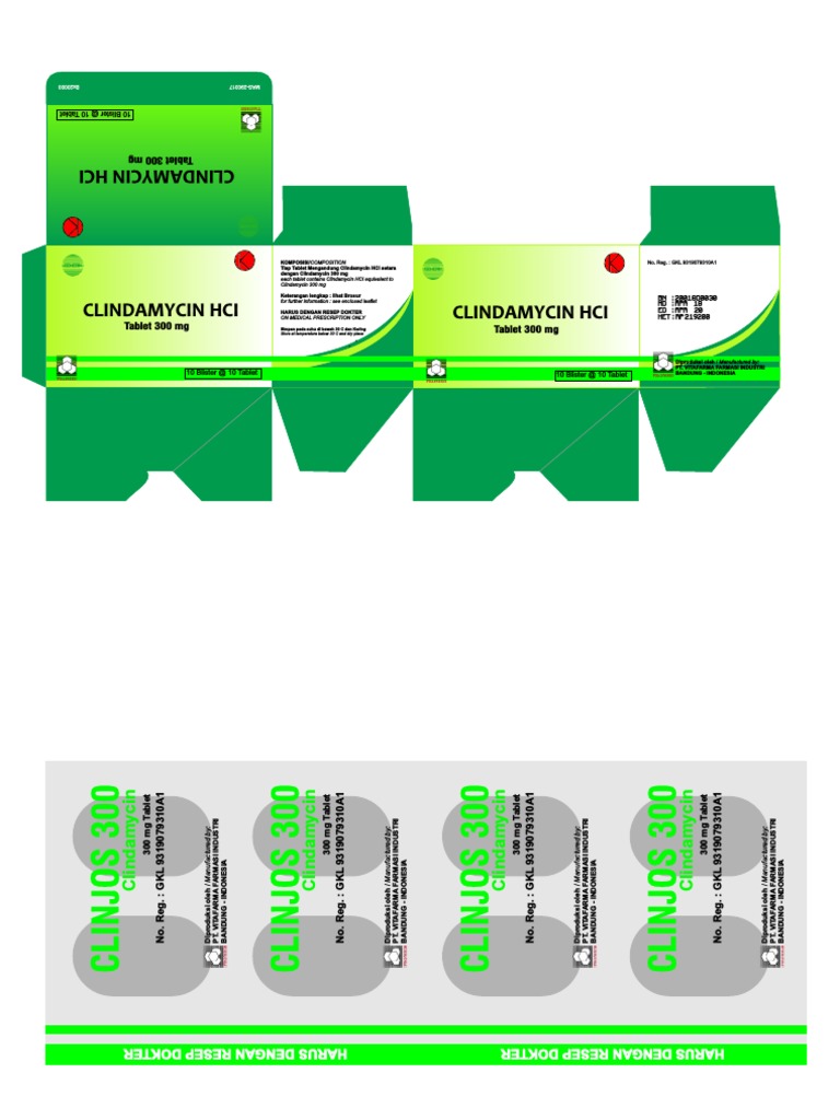 Desain Kemasan Clindamycin Tablet 300 mg | PDF