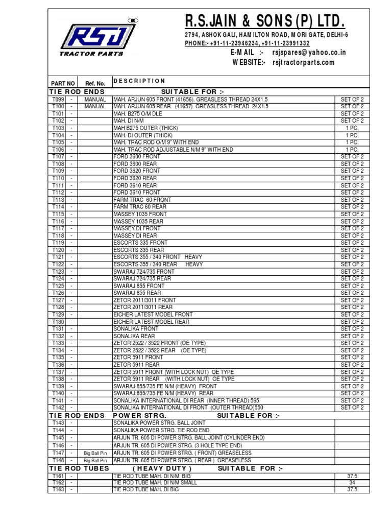 RSJ Parts | PDF | Gear | Transmission (Mechanics)