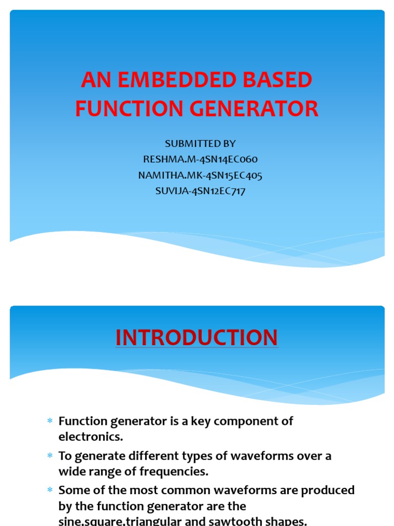 An Embedded Based Function Generator - pptx1 | Download Free PDF ...