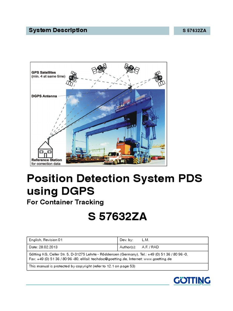 Position Detection System PDS Using DGPS S 57632ZA | PDF | Global ...