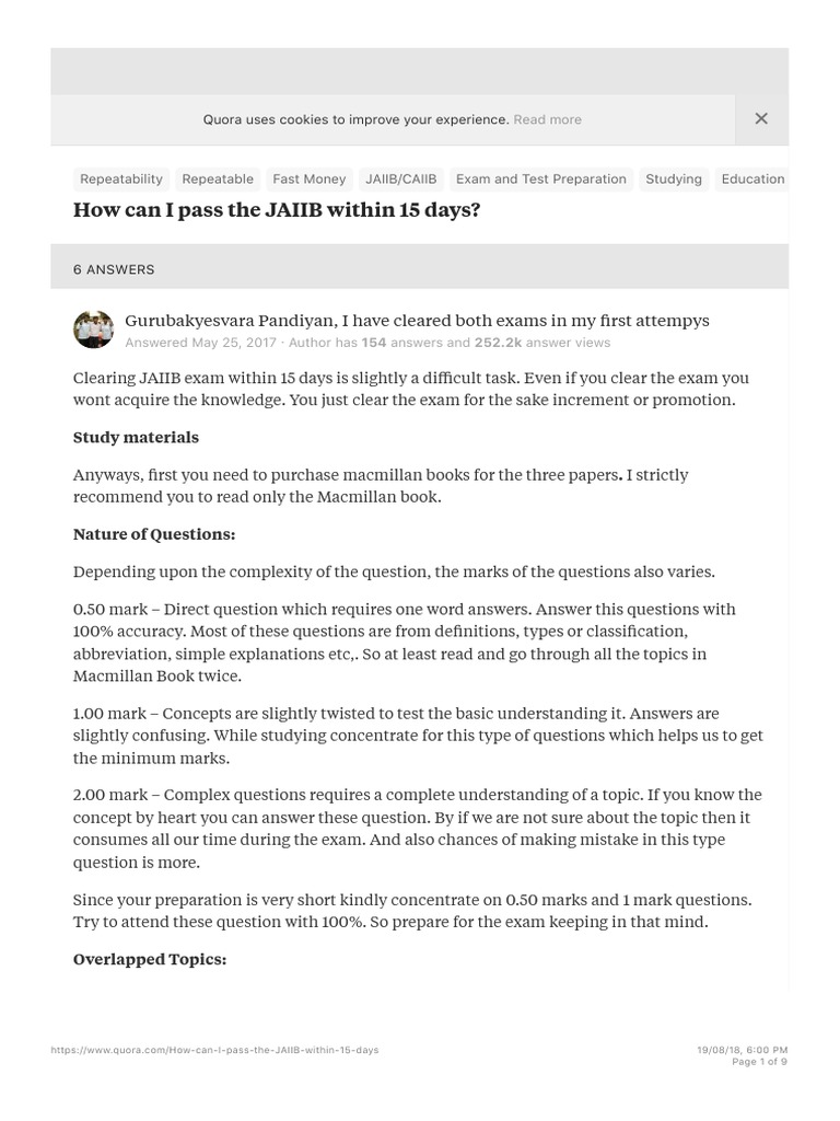 How To Pass Jaiib | PDF | Question | Test (Assessment)