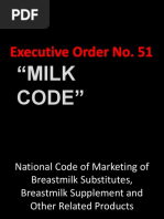 EO 51 - Milk Code | PDF | Breastfeeding | Breast Milk