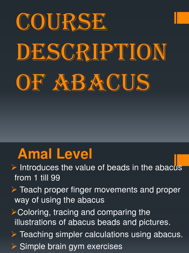 Abacus Course Details and Curriculum | PDF | Division (Mathematics ...