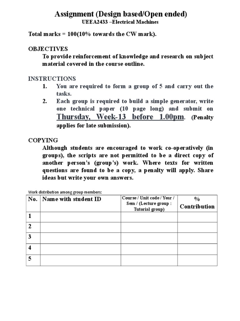 Open - Ended - Assignment For EM | PDF