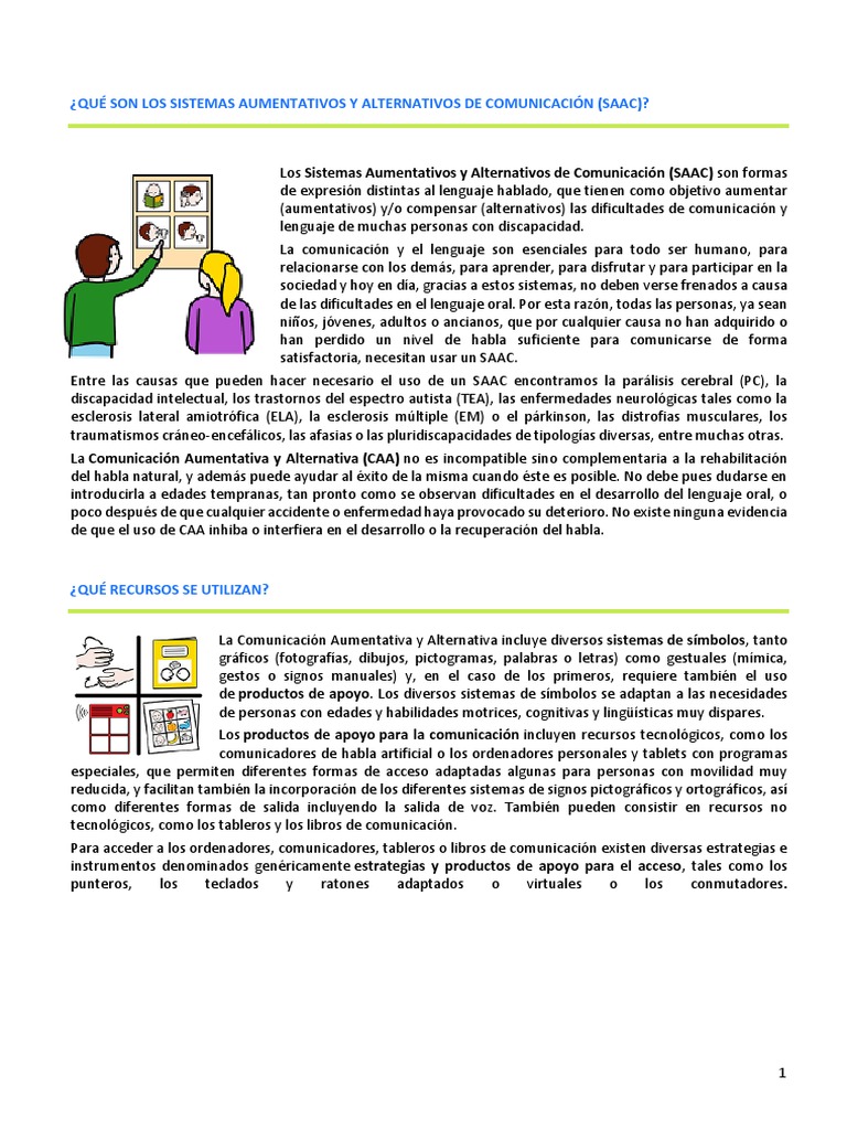 Saac | PDF | Discapacidad intelectual | Comunicación