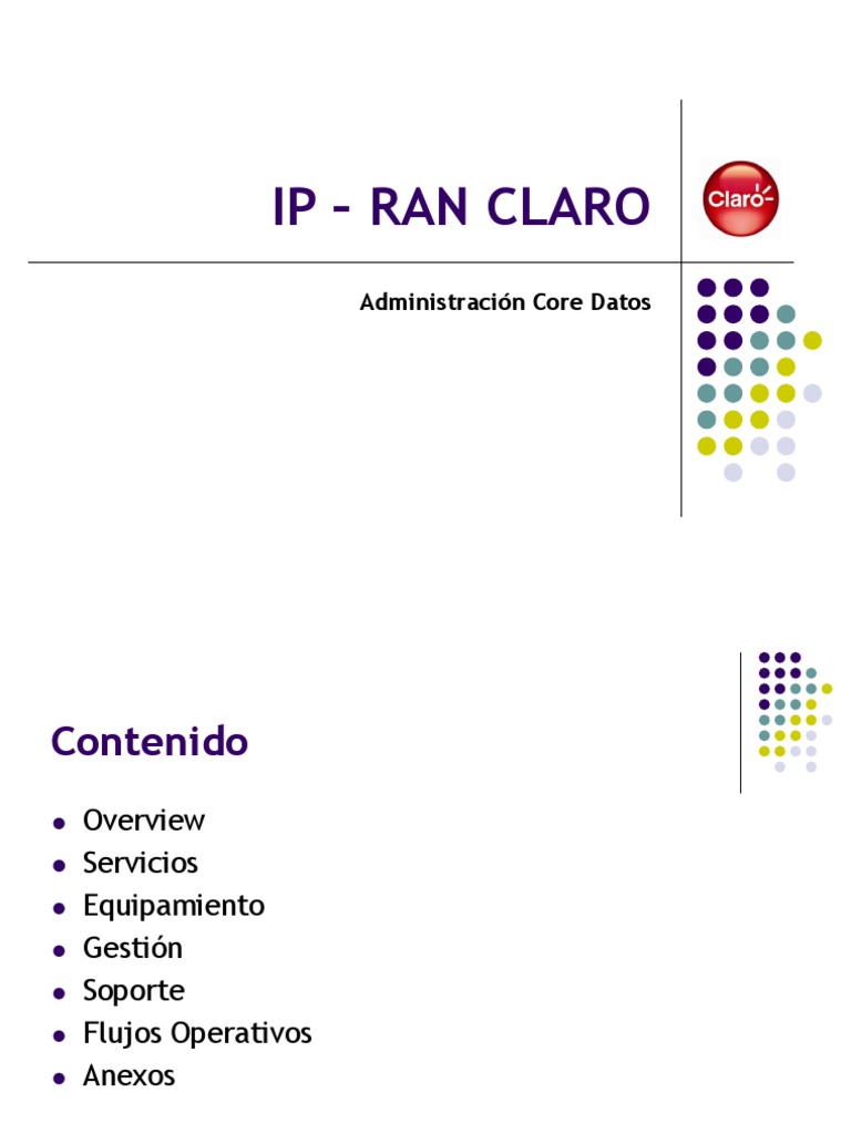 Ip Ran Claro | PDF | Red de computadoras | Enrutador (Computación)