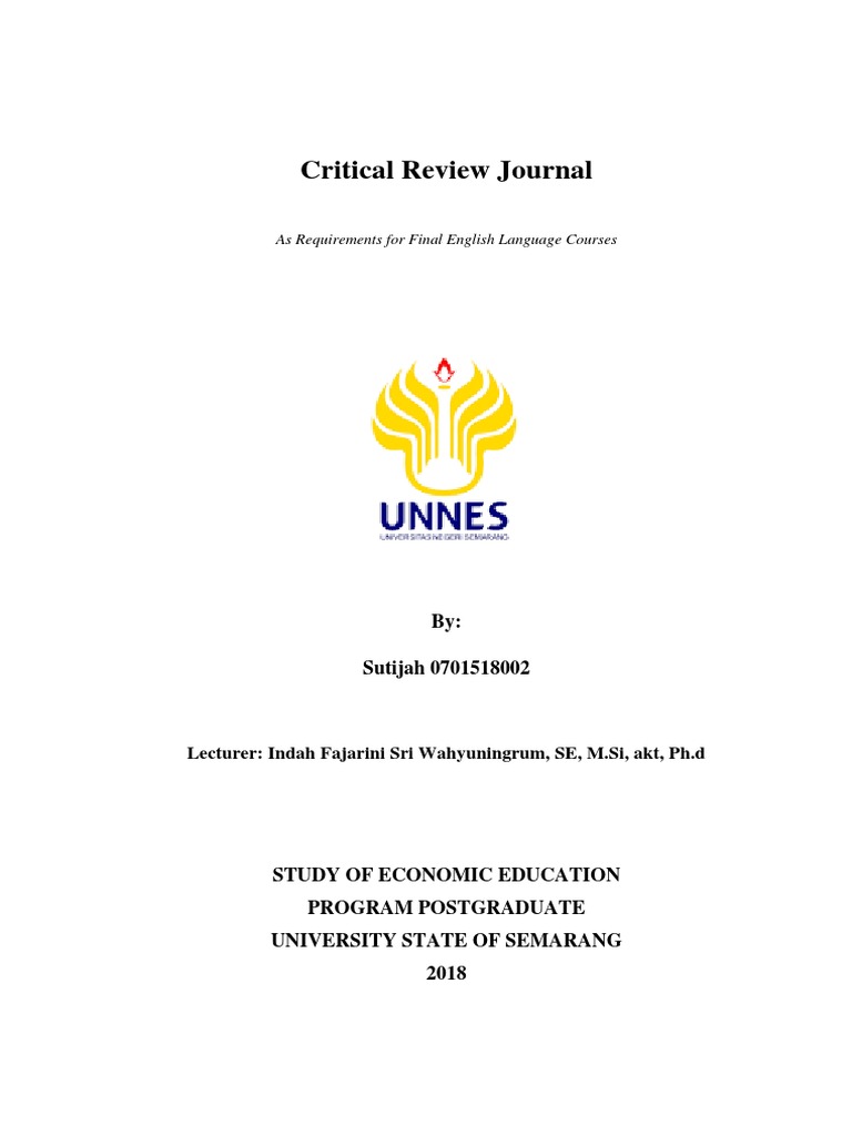 Critical Review Journal Inggris | PDF | Qualitative Research ...