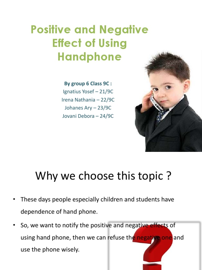 Positive and Negative Impacts of Handphone Usage: A Balanced ...