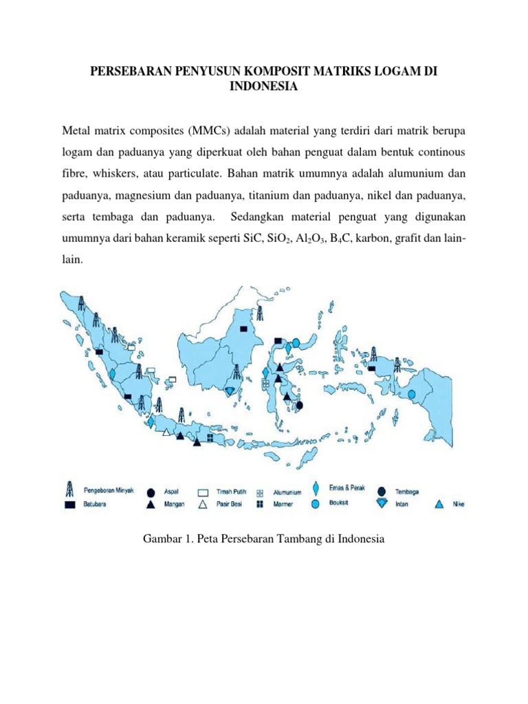 Persebaran Penyusun Komposit Matriks Logam Di Indonesia | PDF