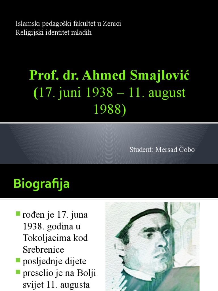 Dr. Ahmed Smajlović | PDF