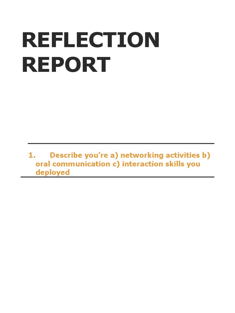 Professional Skills Reflection | PDF