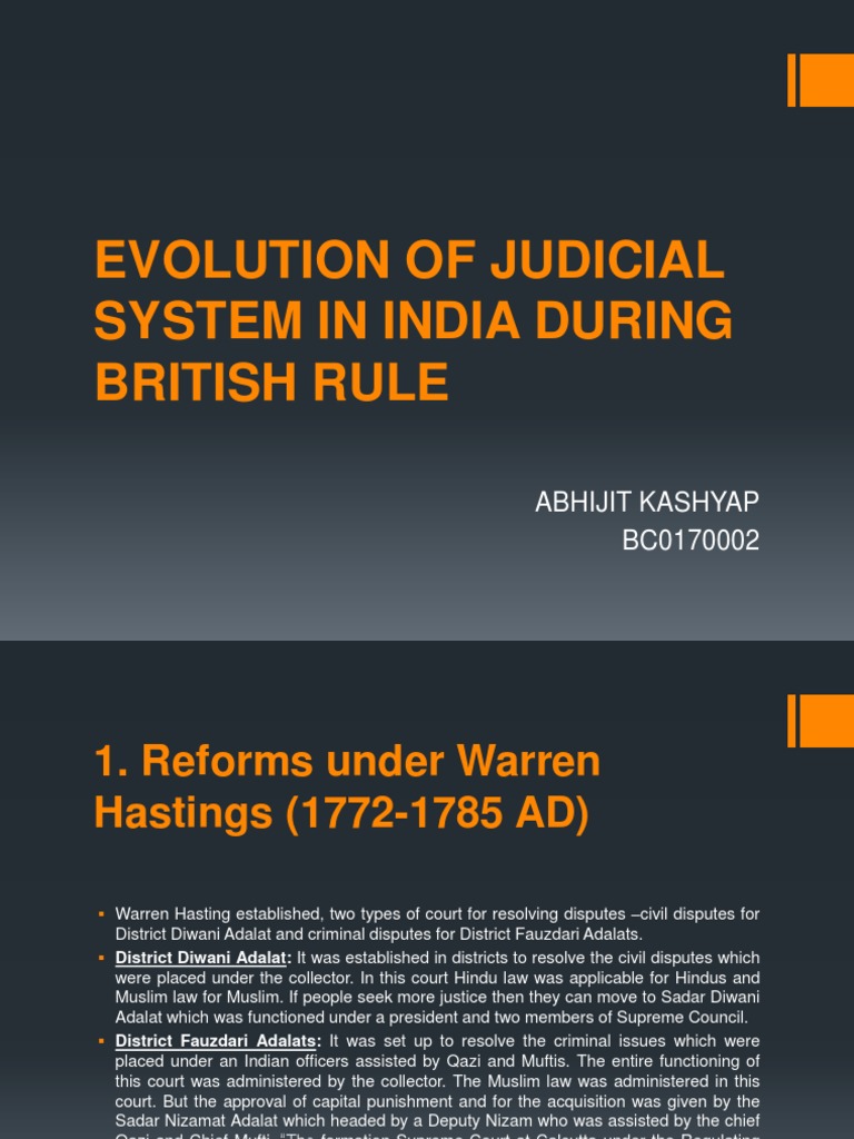 Evolution of India's Judicial System | PDF | Supreme Courts ...