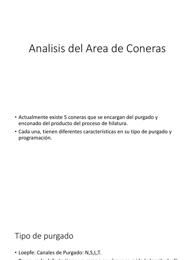 Análisis de Coneras Textiles | PDF