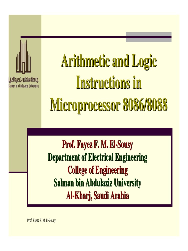Microprocessor 8086/8088 Guide | PDF | Binary Coded Decimal | Division (Mathematics)