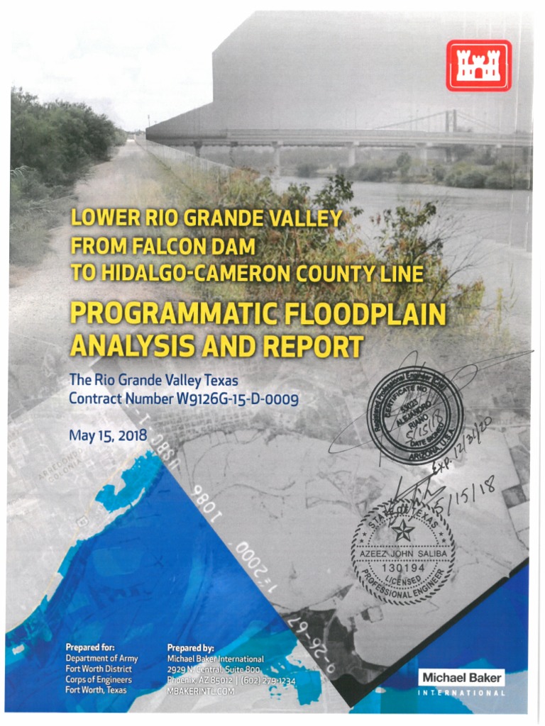 Drainage - Report 2018 Falcon Dam To Cameron County | PDF | Flood | River