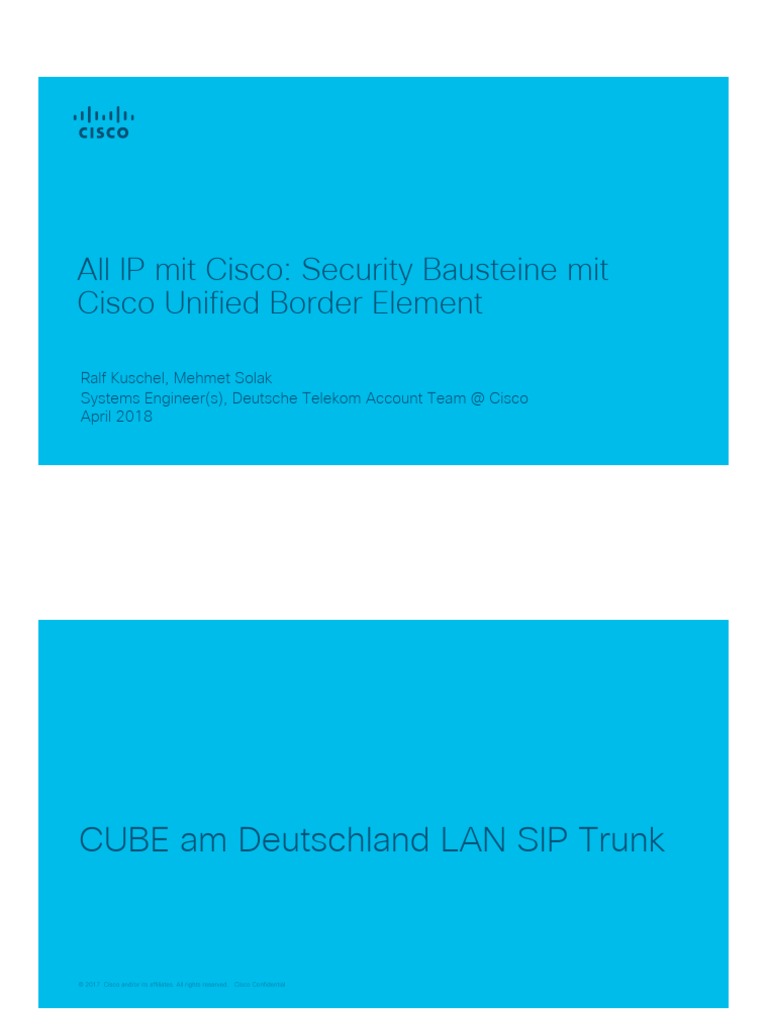 SIP Trunks CUBE CUCM Security V2 PDF | PDF | Session Initiation ...