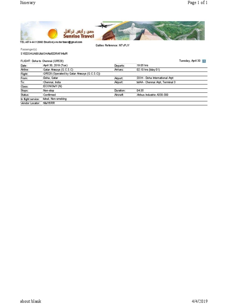 Return Ticket PDF | PDF