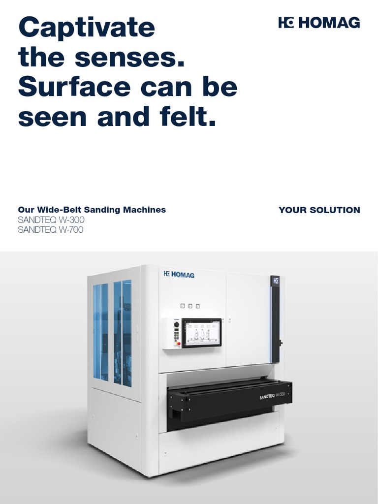Wide Belt Sanding Machines SANDTEQ W 300 700 en PDF | PDF | Belt ...