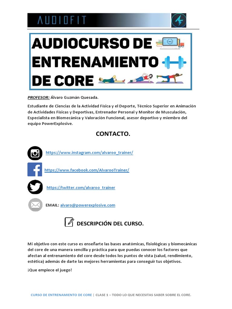 Clase 1 - Todo Lo Que Necesitas Saber Sobre El Core | PDF | Músculo | Dolor
