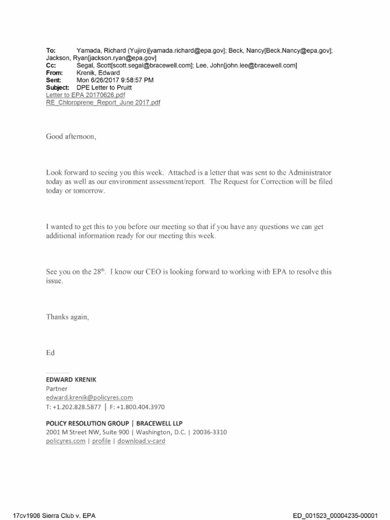 Denka Letter To EPA | PDF | Carcinogen | Air Pollution