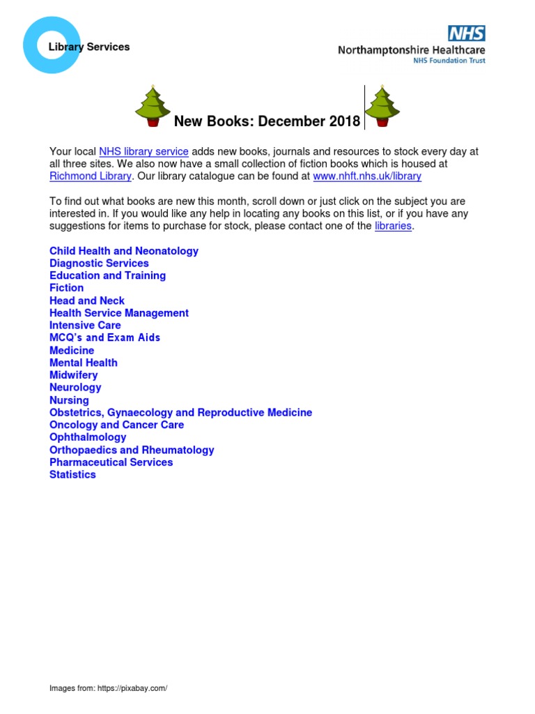 NHS Library New Books December 2018 | PDF | Clinical Medicine | Medical ...