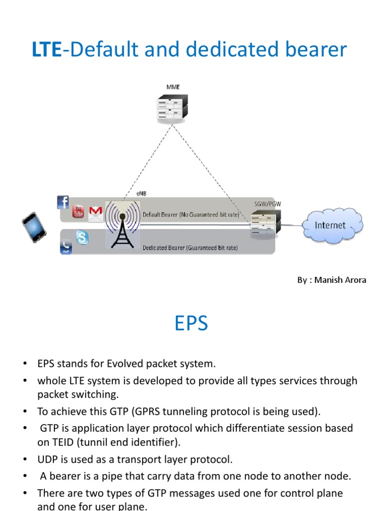 LTE-Default and Dedicated Bearer: By: Manish Arora | PDF | Information ...