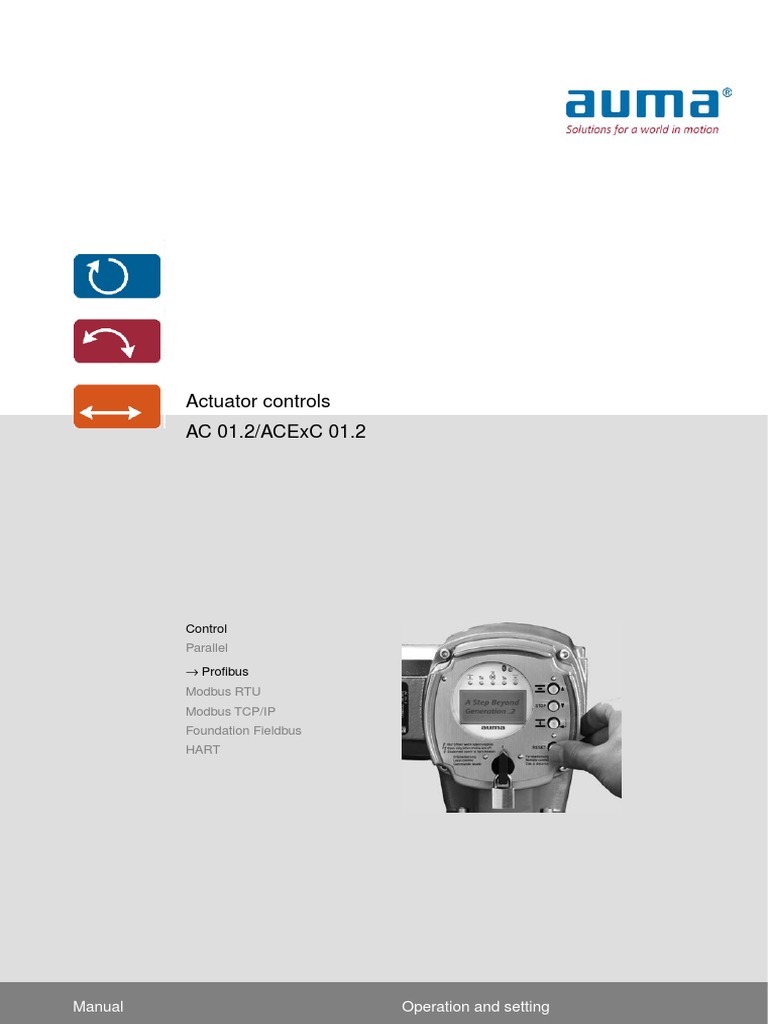 Actuator Controls Ac 01.2/acexc 01.2: Operation and Setting Manual ...