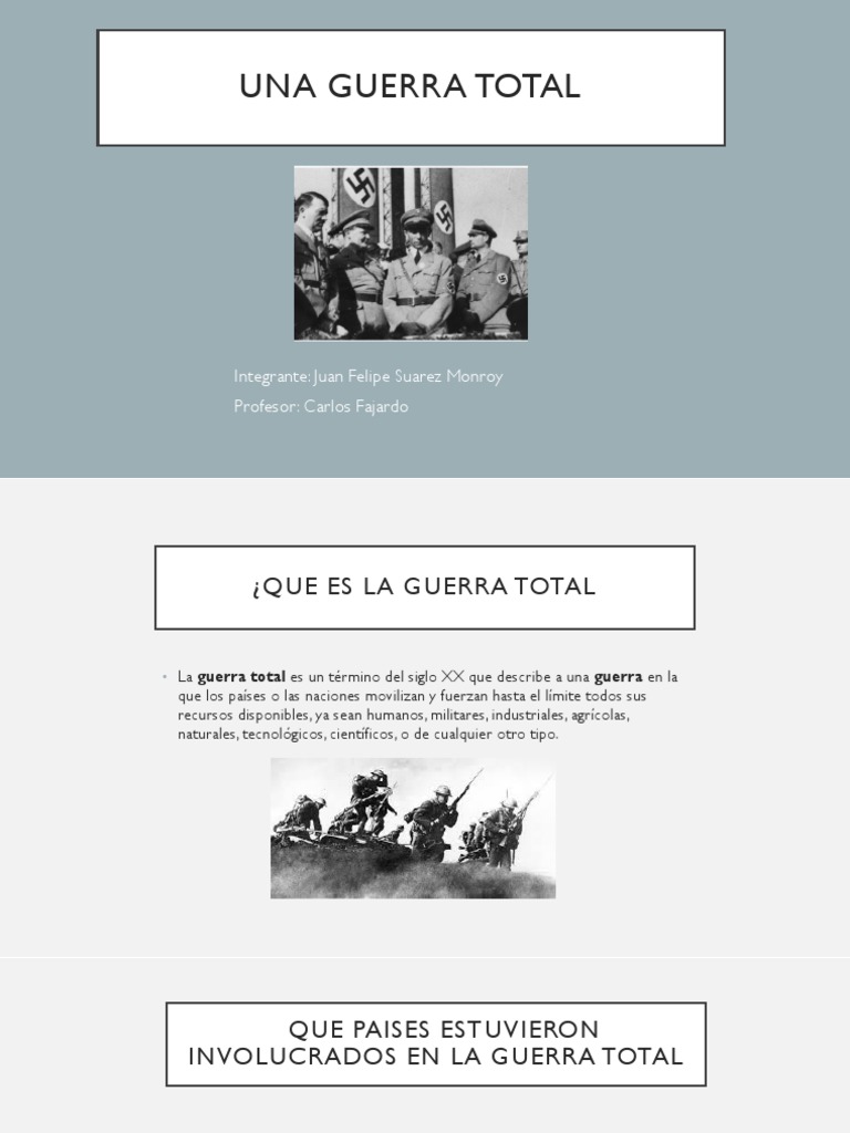 Definición y características de la guerra total | PDF | Segunda Guerra ...
