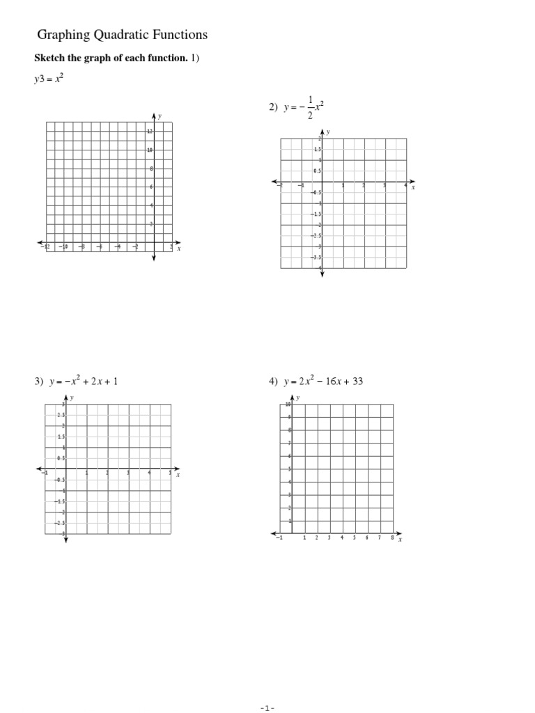 Graphing Quadratic Functions | PDF | Mathematical Objects | Functions ...