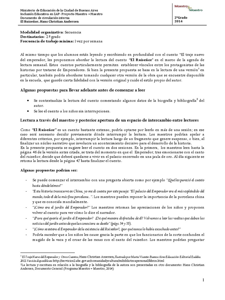 El Traje Nuevo Del Emperador | PDF | Cuentos | Narración