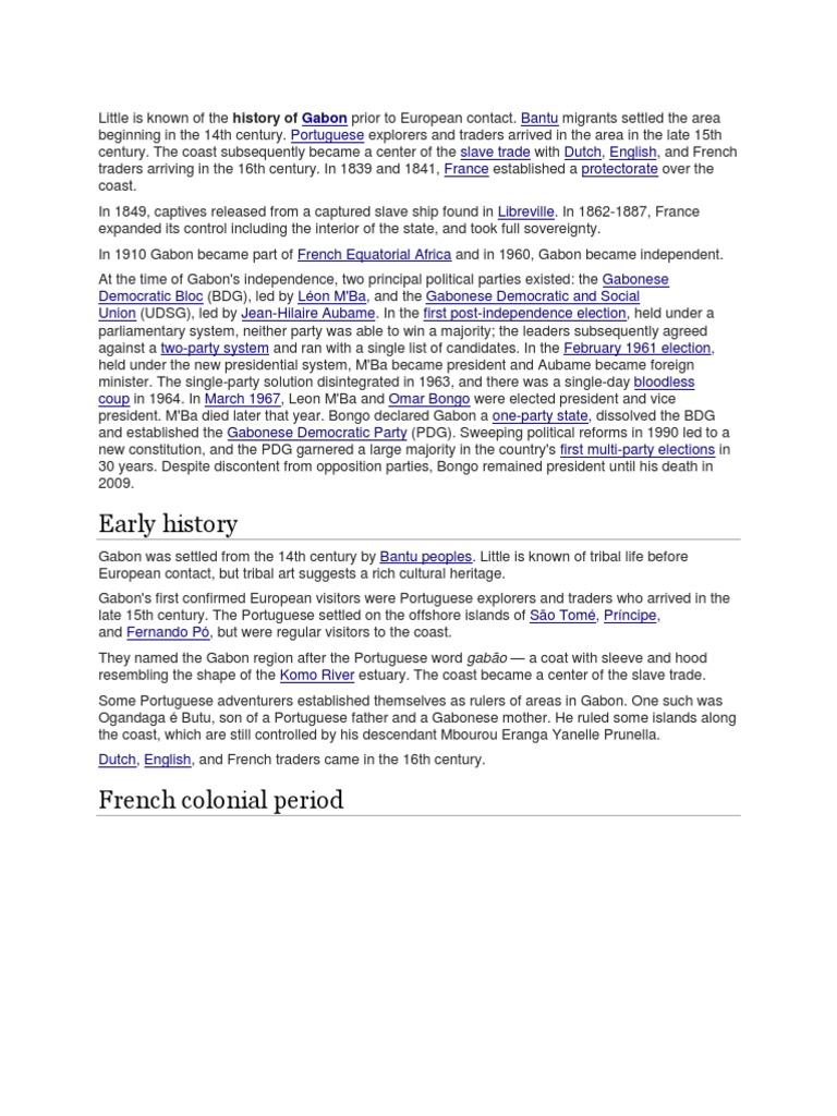 Gabon History | PDF | Forms Of Government | Government