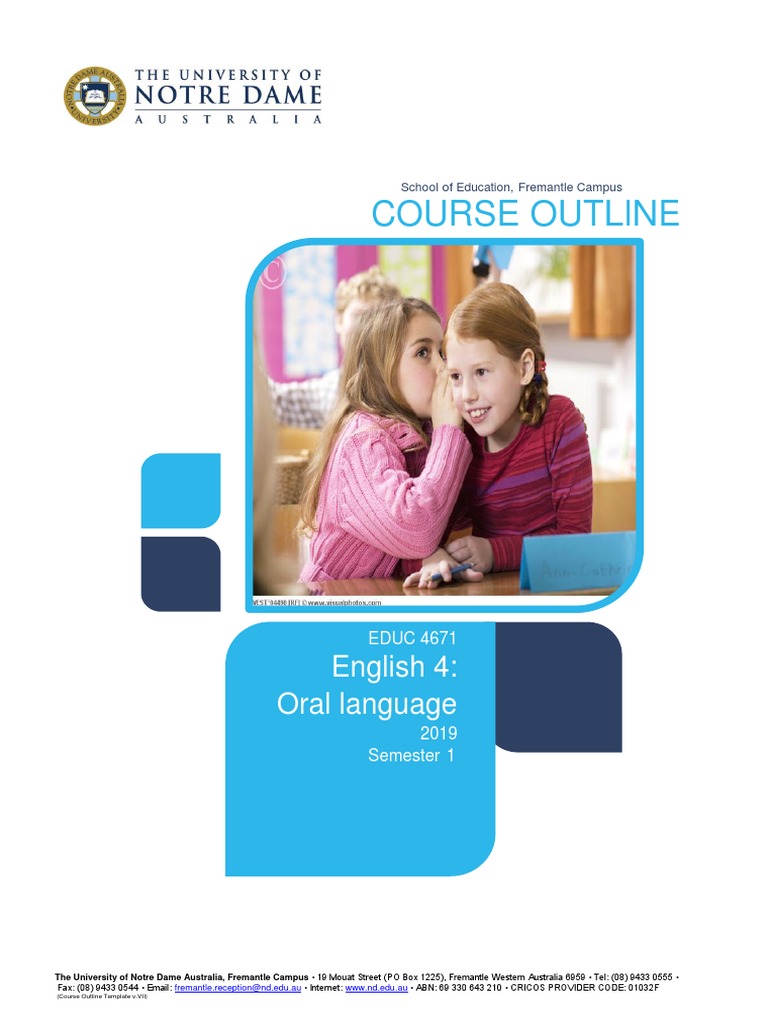 Course Outline English 2019 | PDF | Educational Assessment | Literacy