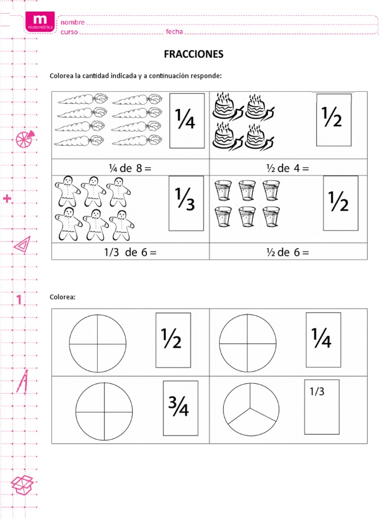 colorear fracciones