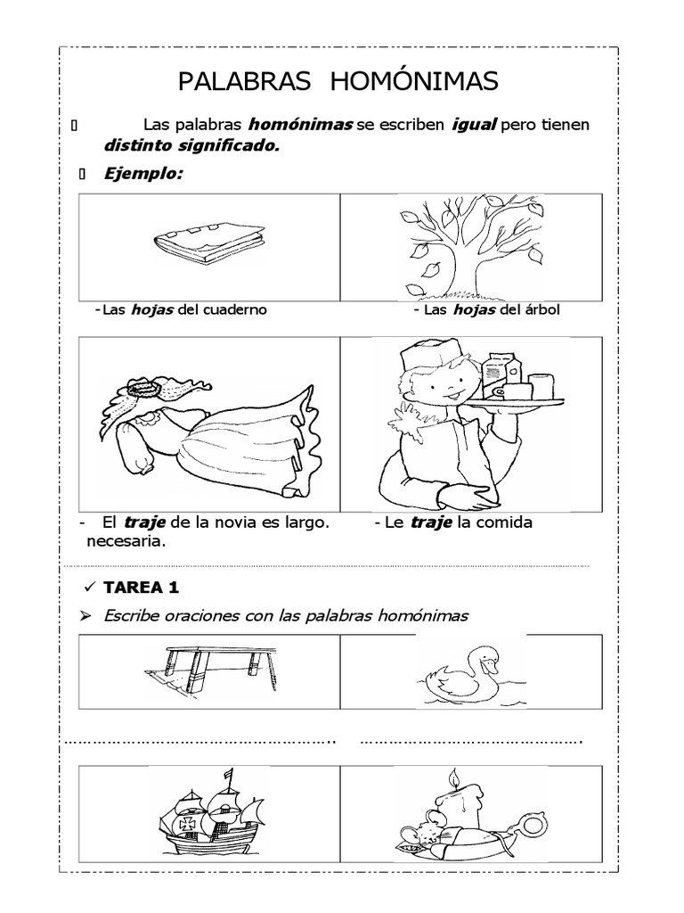 Palabras Homónimas | PDF | Sintaxis | Lingüística
