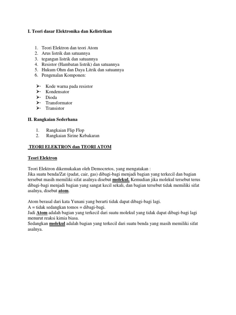 Materi Dasar Elektro | PDF