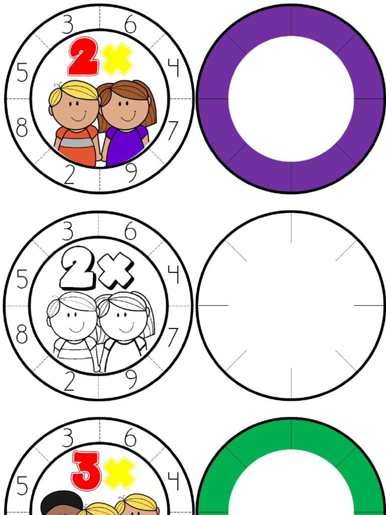 Abanico Tablas de Multiplicar Castellano | PDF