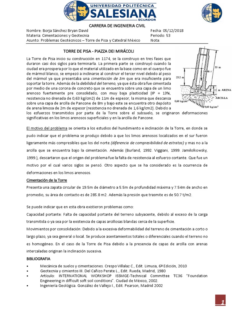 Problemas Geotecnicos | PDF | Fundación (Ingeniería) | Ingeniero civil