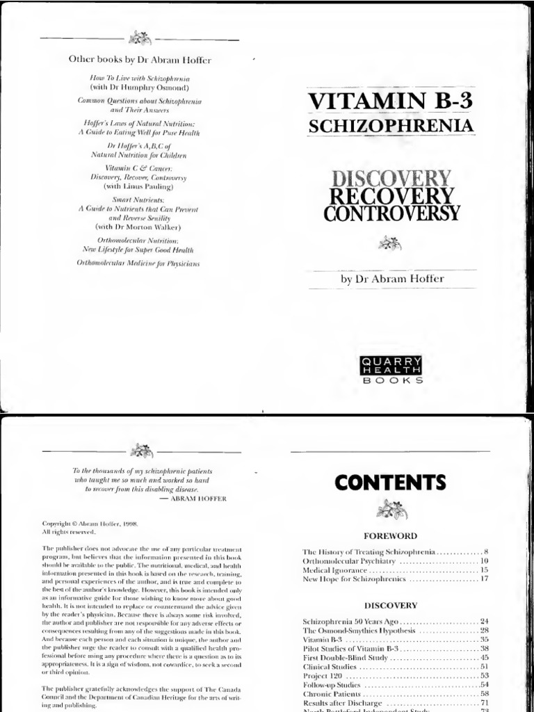 (Abram Hoffer) Vitamin b3 and Schizophrenia Discovery Recovery ...