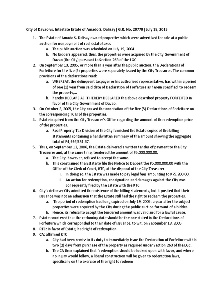 12 City of Davao Vs Dalisay | PDF | Government Information | Common Law