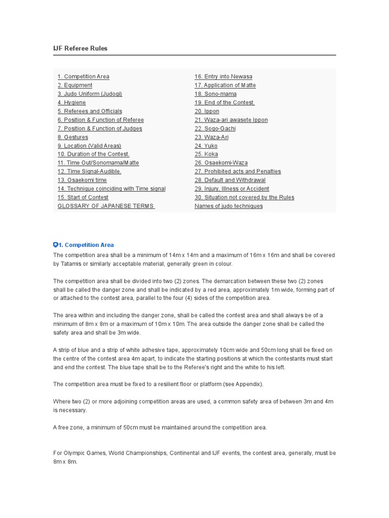 GoKyo Poster | PDF | Judo | Referee