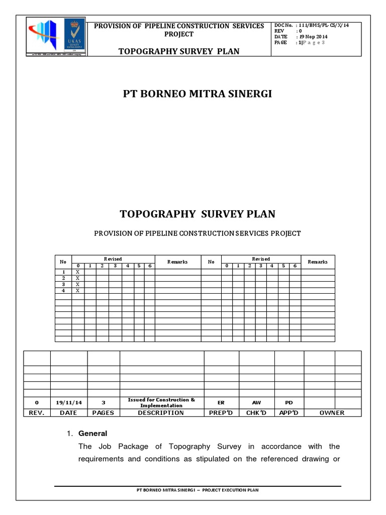 PT Borneo Mitra Sinergi: Topography Survey Plan | PDF | Topography ...