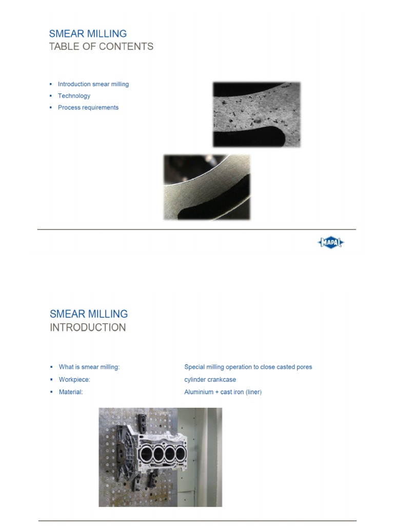 Smear Milling - Mapal | PDF