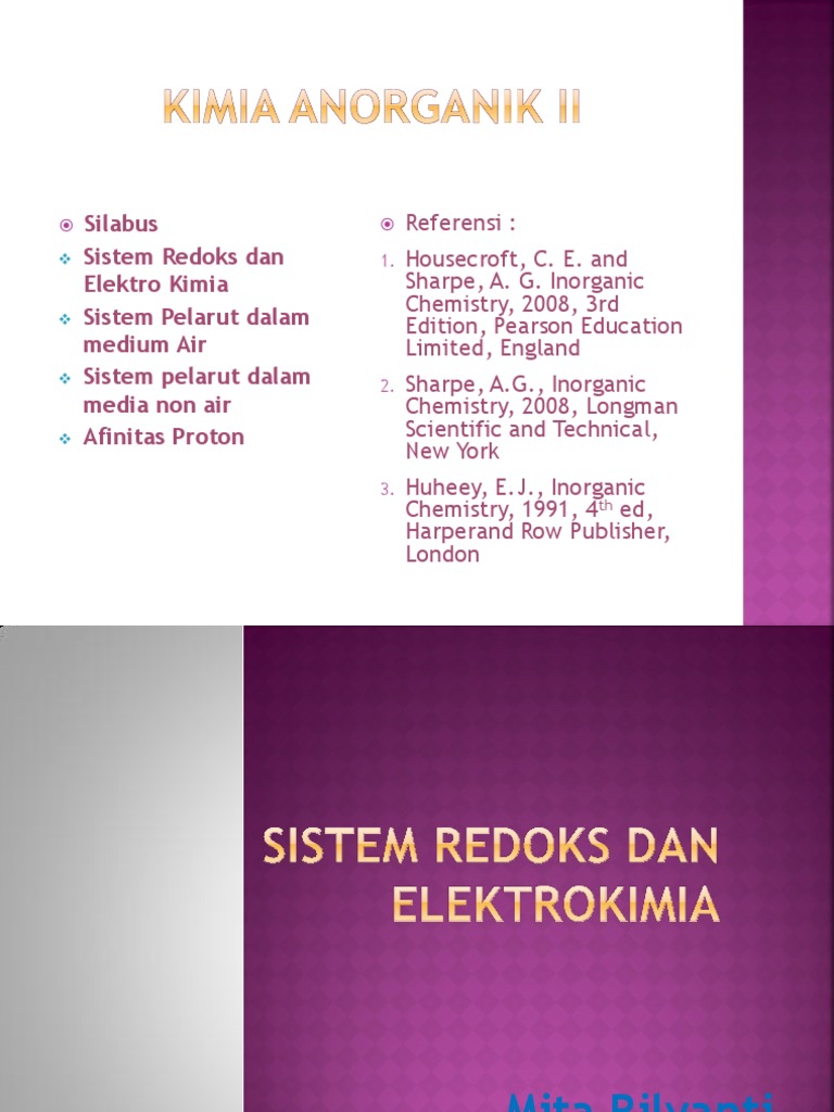 Sistem Redoks Dan Elektrokimia | PDF