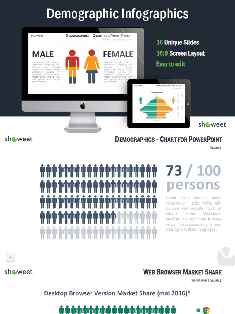 Demographic Infographics (Widescreen) | PDF | Text | Computing