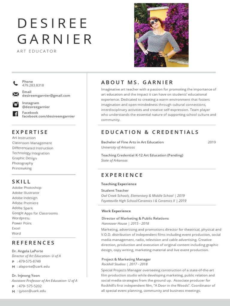 Desiree Resume | PDF | Visual Arts Education | Graphic Design